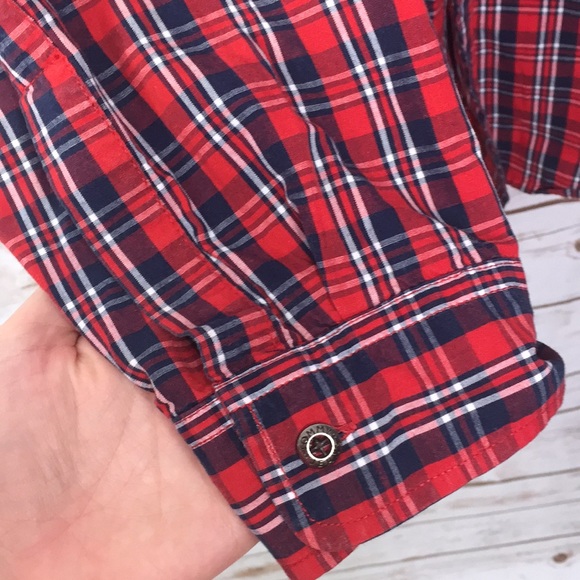 Tommy Hilfiger | Shirts | Tommy Hilfiger Red Plaid Button Up Shirt ...